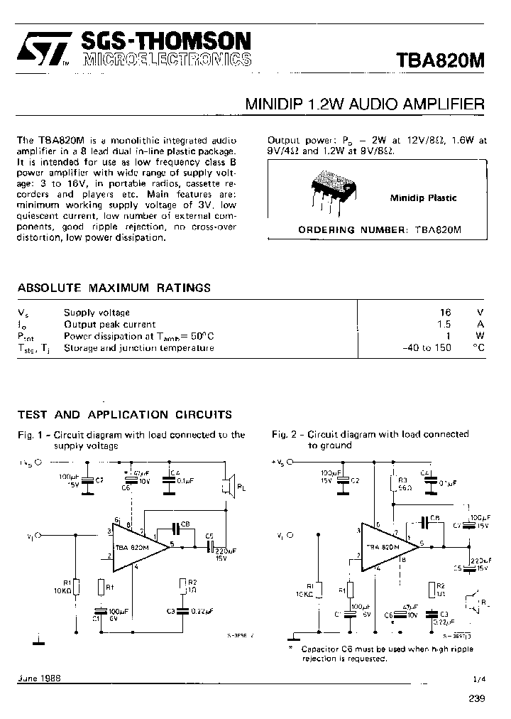 TBA820M_2772096.PDF Datasheet Download --- IC-ON-LINE